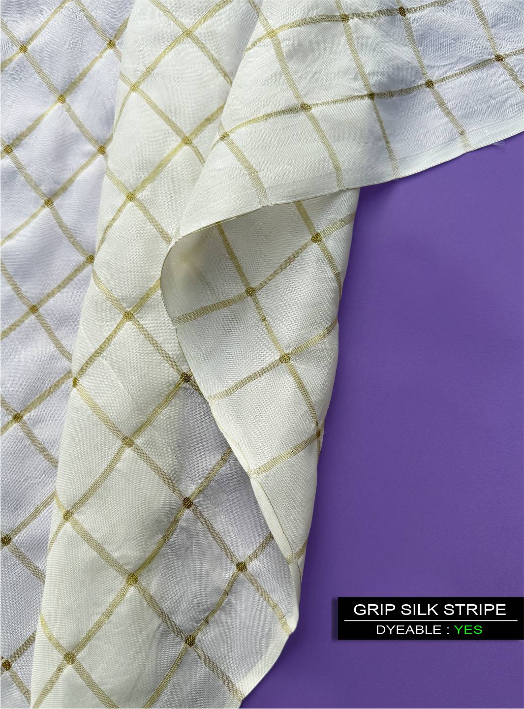 GRIP SILK CHECK – White Centre Fabrics